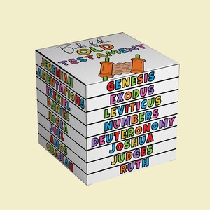 Books of the Bible, Old Testament Coloring Cube, Printable Bible ...