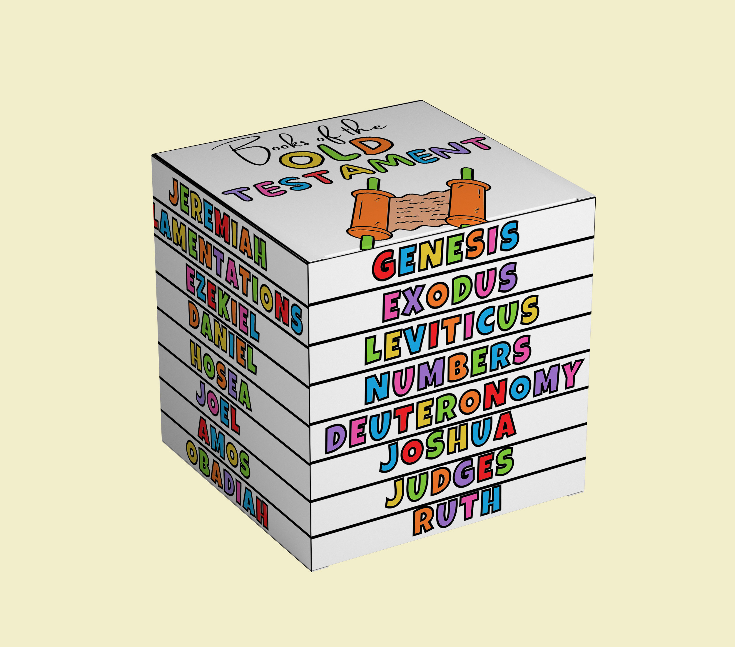 Books of the Bible, Old Testament Coloring Cube, Printable Bible ...