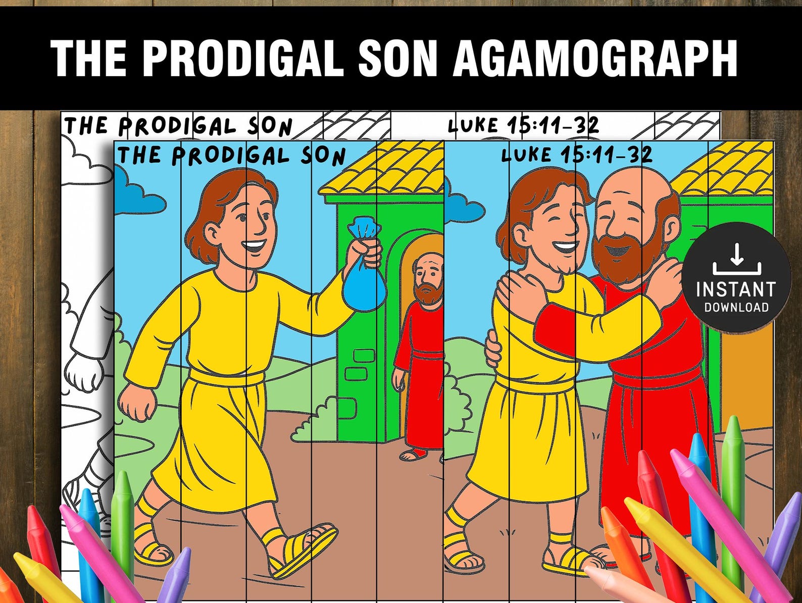 The Prodigal Son Agamograph, Bible Story Craft, Bible Lesson, Bible ...