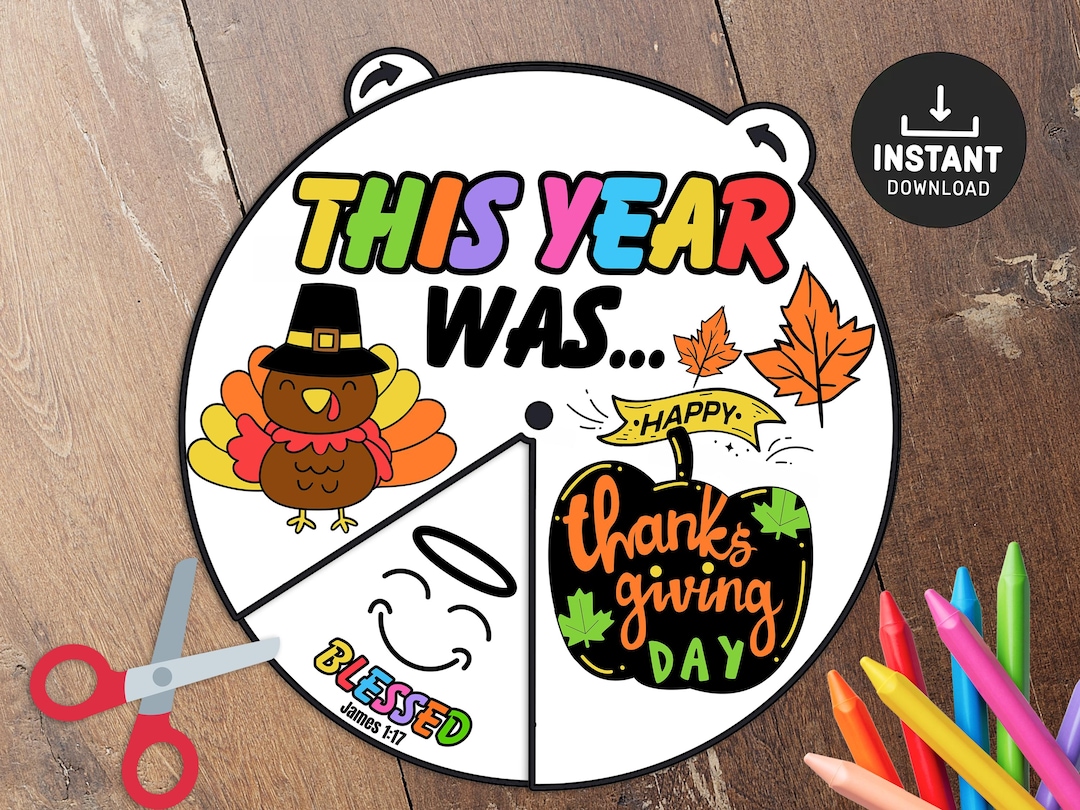 Thanksgiving Coloring Wheel, Bible Activity, Kids Bible Lesson, Memory ...