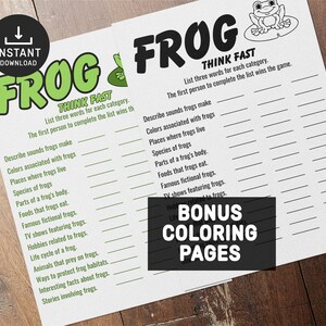 Leap Year Frog Game Bundle, Printable Games for Kids, Frog Birthday ...