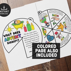 Advent Coloring Wheel, Bible Activity, Kids Bible Lesson, Memory Game ...