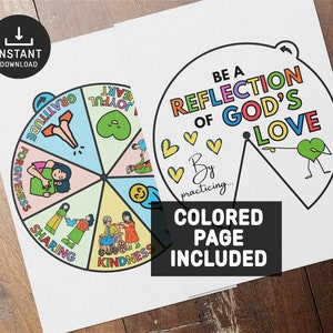 God is Love Coloring Wheel, Printable Bible Activity, Watercolor, Kids ...