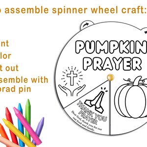 Pumpkin Prayer for Halloween Coloring Wheel, Bible Activity, Kids Bible ...