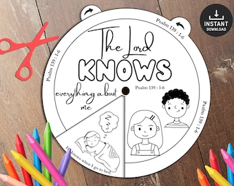 God Say That I Am Coloring Wheel Bible Activity Kids - Etsy