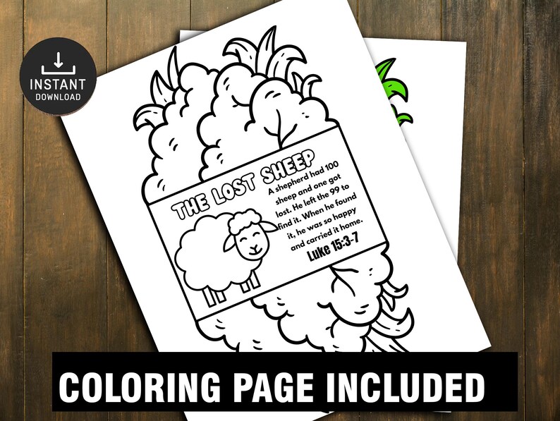 The Lost Sheep Bible Story Craft, Kids Bible Lesson, Memory Game ...