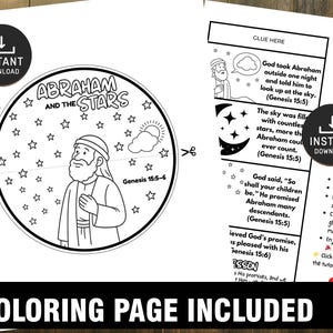 Abraham and the Stars Folding Surprise Bible Story Craft, Sunday School ...