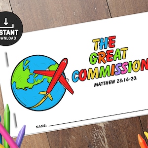 The Great Commission, Sunday School, Church Kids Activity, Sunday ...