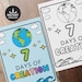The 7 Days of Creation Flash Card, Printable Bible Activity, Watercolor ...