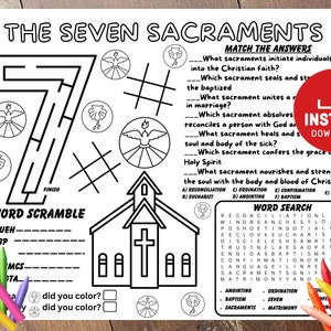 7 Sacraments , Bible Activity, Sunday Activities, Bible Placemat ...