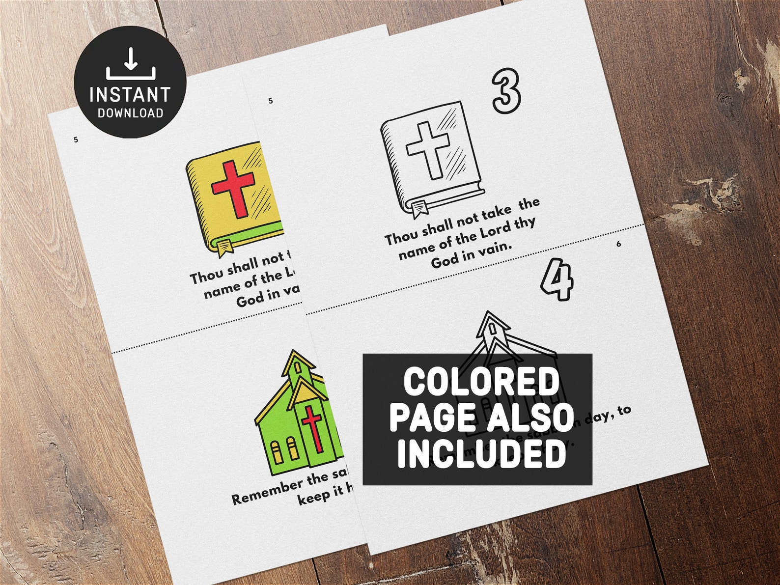 10 Commandments Activity, Bible Story Craft, Sunday School Craft, Moses ...