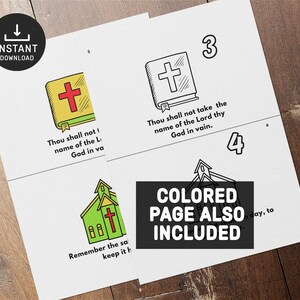 10 Commandments Activity, Bible Story Craft, Sunday School Craft, Moses ...