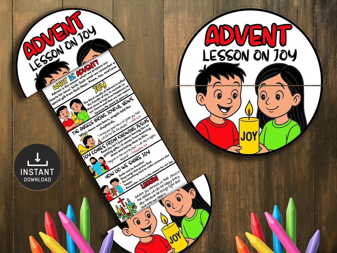 Advent Bible Lesson on Joy Folding Surprise Bible Craft, Memory Game ...
