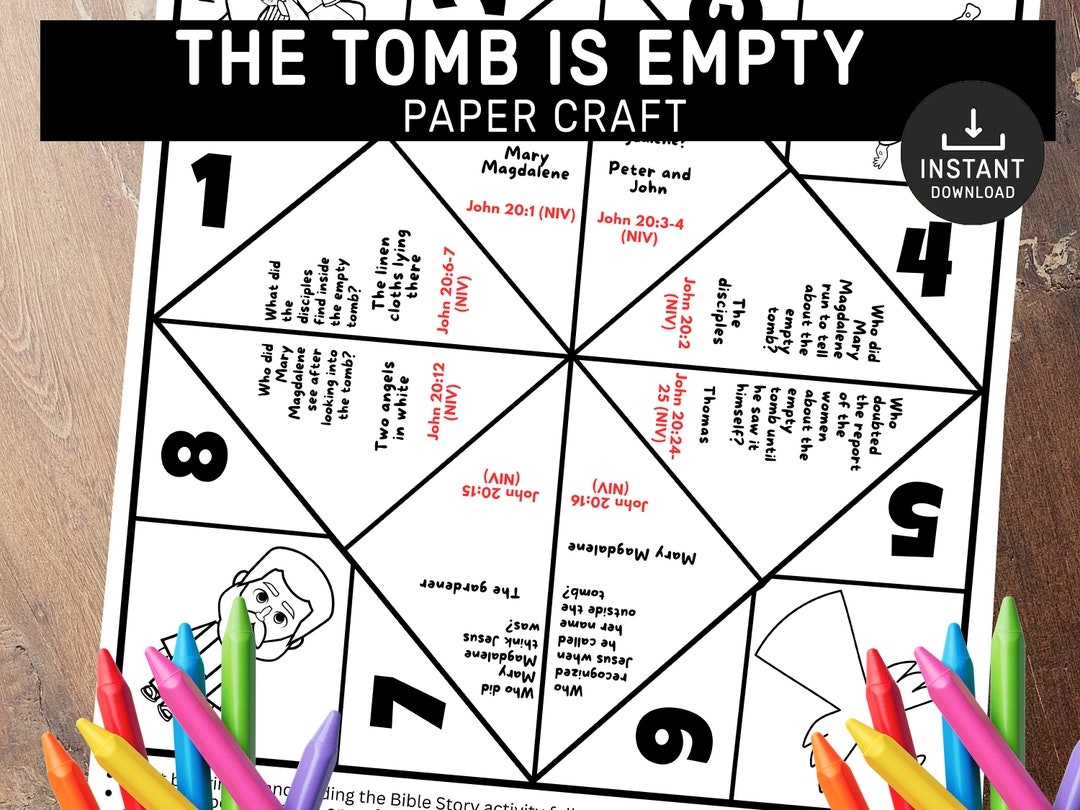 Empty Tomb Craft, Jesus Resurrection, He is Risen, Easter Story for ...