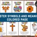 Easter Symbols Coloring Page, Easter Sunday School Craft, Holy Week ...
