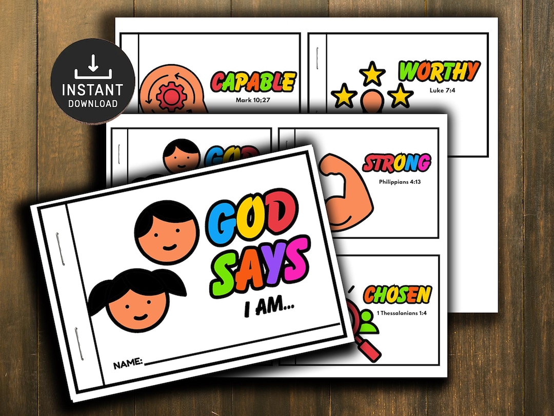 My Identity in Christ Mini Book, Printable Bible Activity, Kids Bible ...