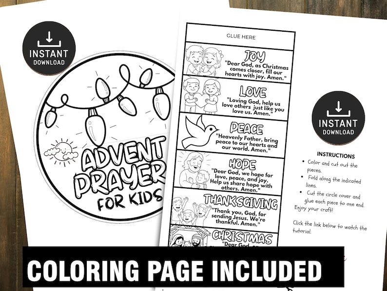 Advent Prayers Folding Bible Craft for Kids (digital Download) - Etsy