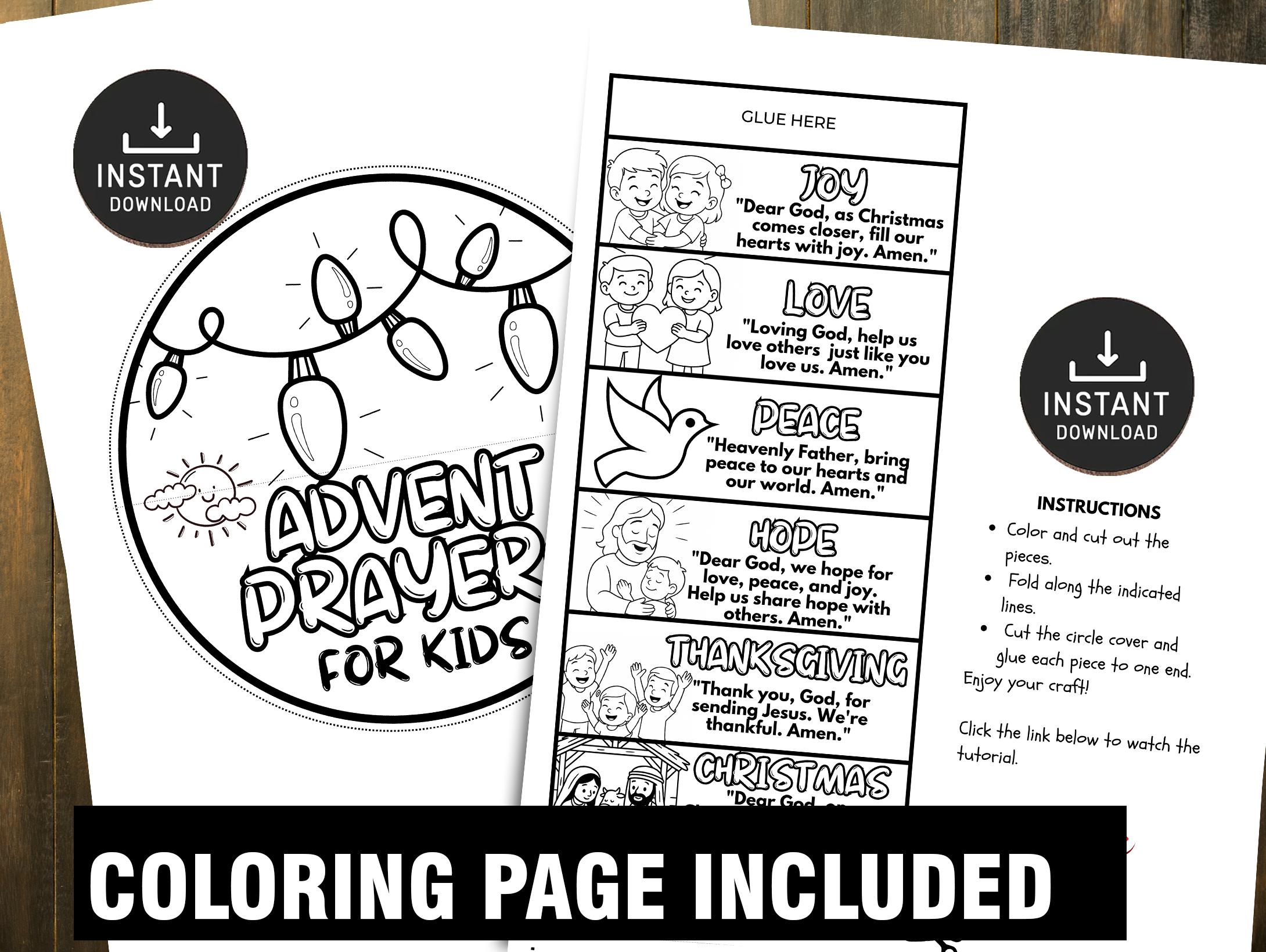 Advent Prayers Folding Bible Craft for Kids (digital Download) - Etsy