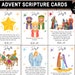 Advent Scripture Cards, Advent Calendar, Watercolor, Floral, Nativity ...