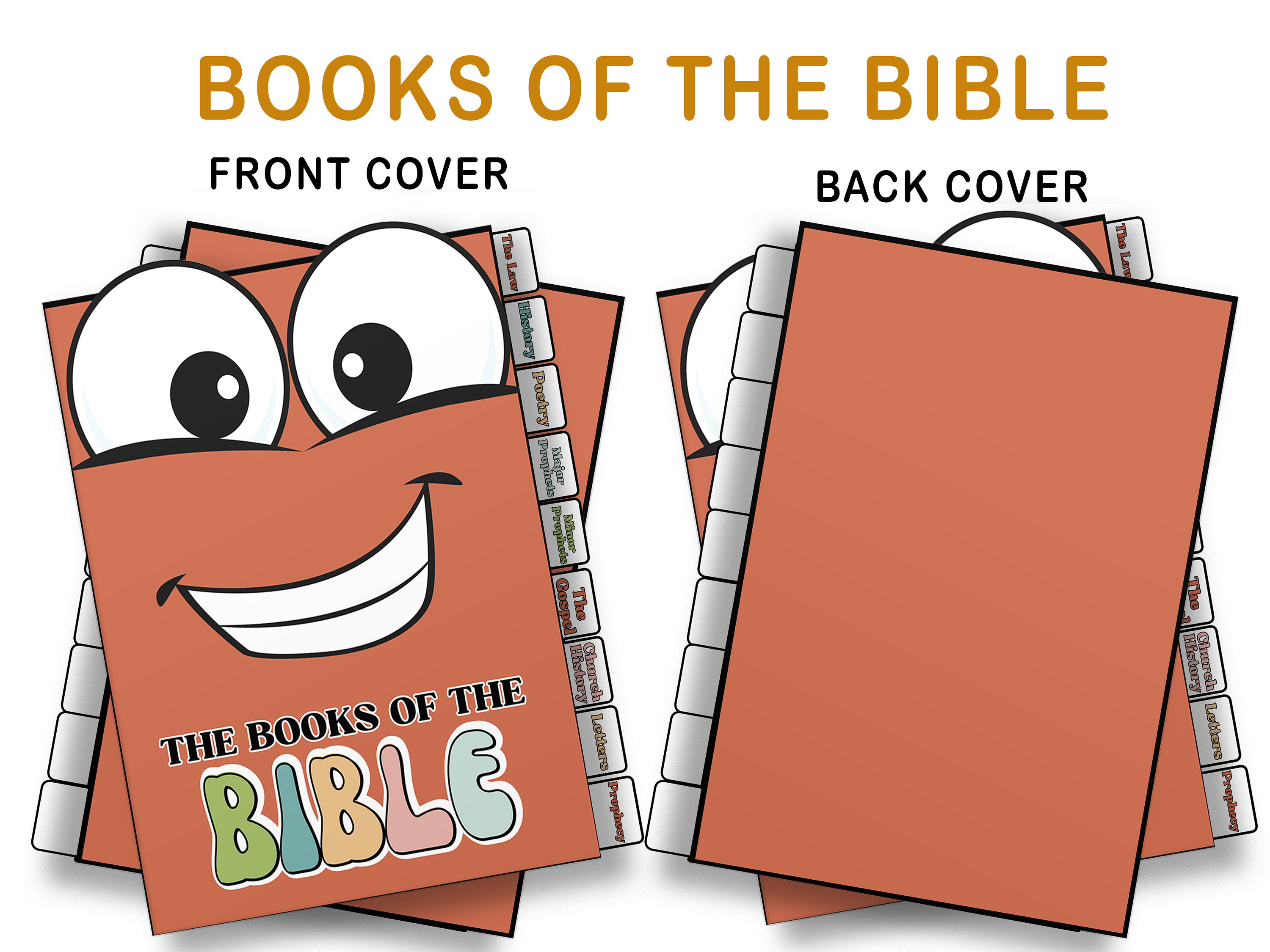 Books of the Bible Flip Book, Old and New Testament, 66 Books, Bible ...