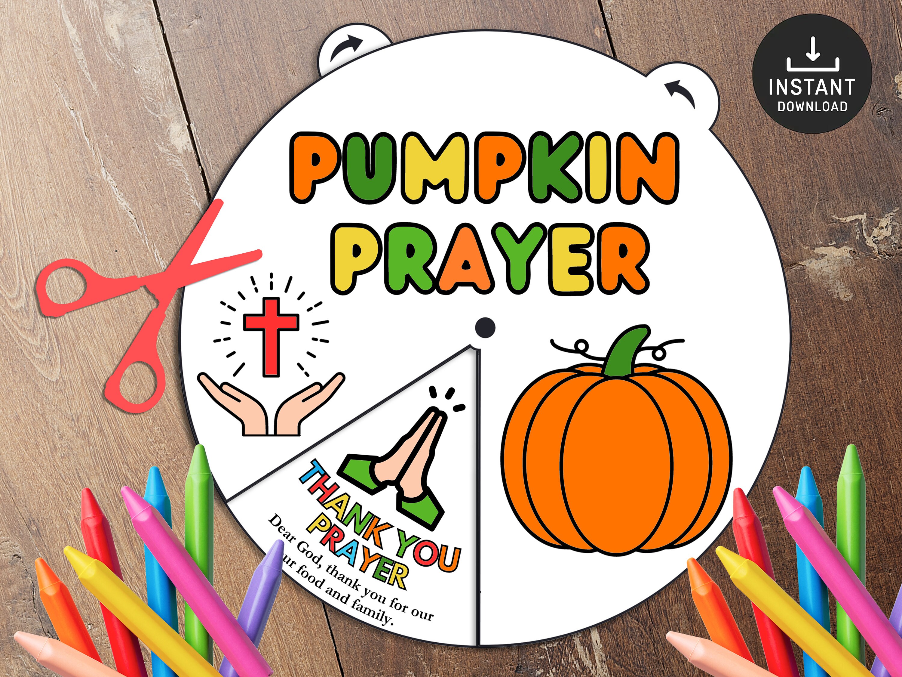 Pumpkin Prayer for Halloween Coloring Wheel, Bible Activity, Kids Bible ...