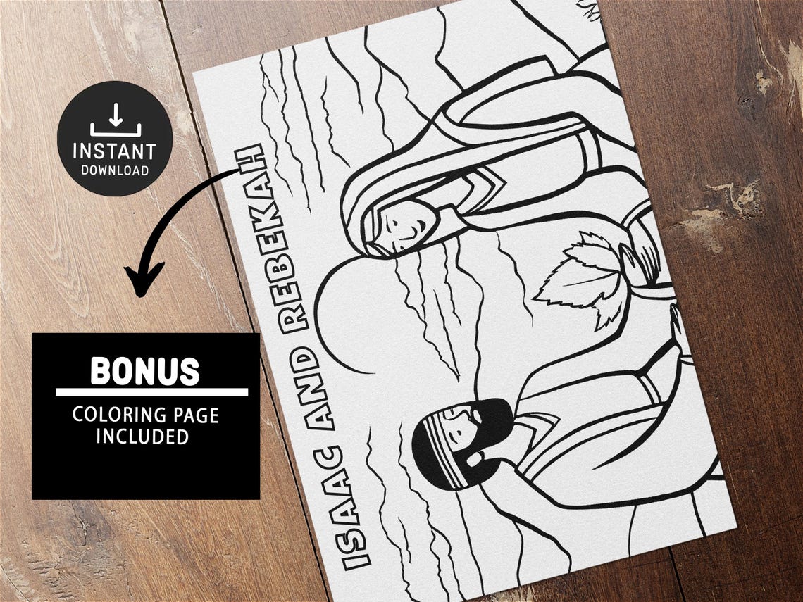 Isaac and Rebekah Activity Placemat, Bible Activity, Sunday School ...