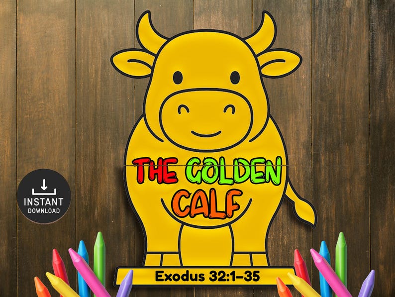 Moses and the Golden Calf Folding Surprise Bible Story Craft, Bible ...
