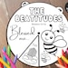 Beatitudes Coloring Wheel, Printable Bible Verse Activity, Watercolor ...