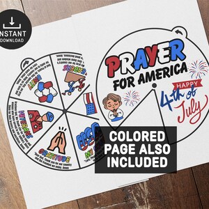 4th July Prayer, Coloring Wheel, Freedom in Jesus, July 4th Bible Craft ...