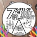 Gifts of the Holy Spirit Coloring Wheel, Bible Lesson, Sunday School ...