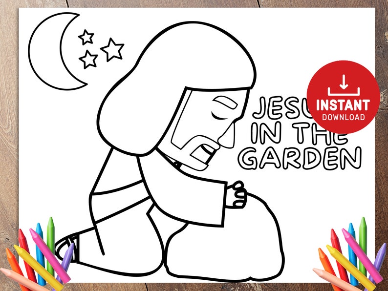 Jesus in the Garden of Gethsemane Activity Placemat, Easter Holy Week ...