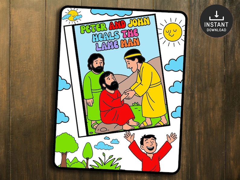Peter and John Heals the Lame Man Bible Story Craft, Bible Lesson ...