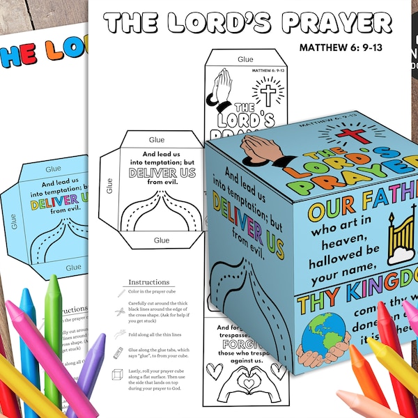 Kids Printables Lords Prayer - Etsy
