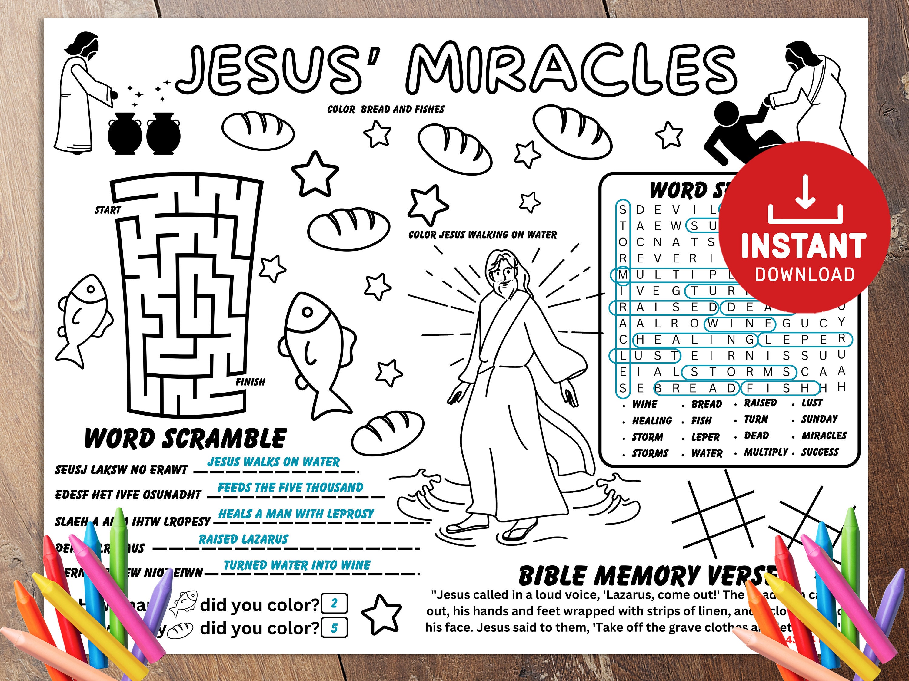 Jesus Miracles, Bible Activity, Sunday School Activities, Bible ...