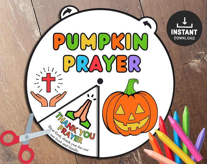 The Pumpkin of Faith Coloring Wheel, Pumpkin Prayer for Halloween ...