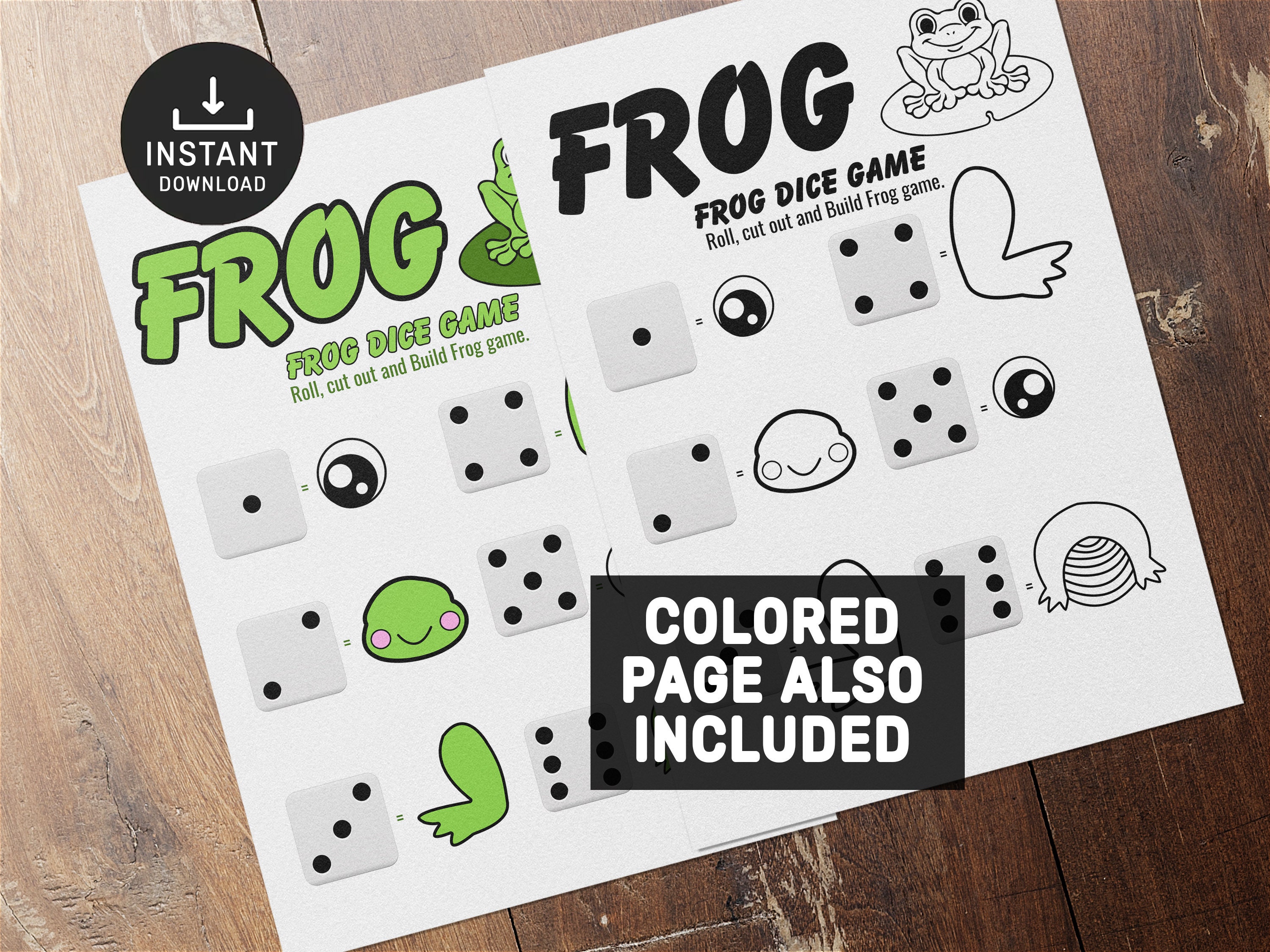 Frog Game for Kids Printable, Frog Theme, Frog Game, Frog Activity ...