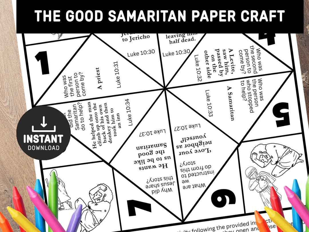 Good Samaritan Paper Craft, Bible Story Activity, Sunday School Craft ...