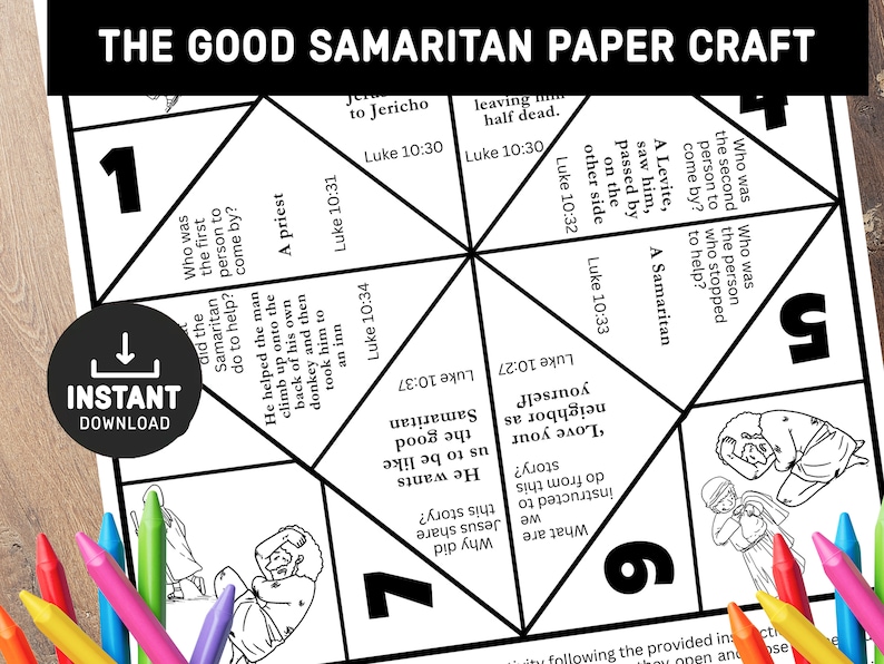 Good Samaritan Paper Craft, Bible Story Activity, Sunday School Craft ...