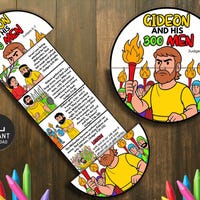 Gideon Craft Bundle for Kids, Judges 6-8 Gideon's Army of 300 Bible ...