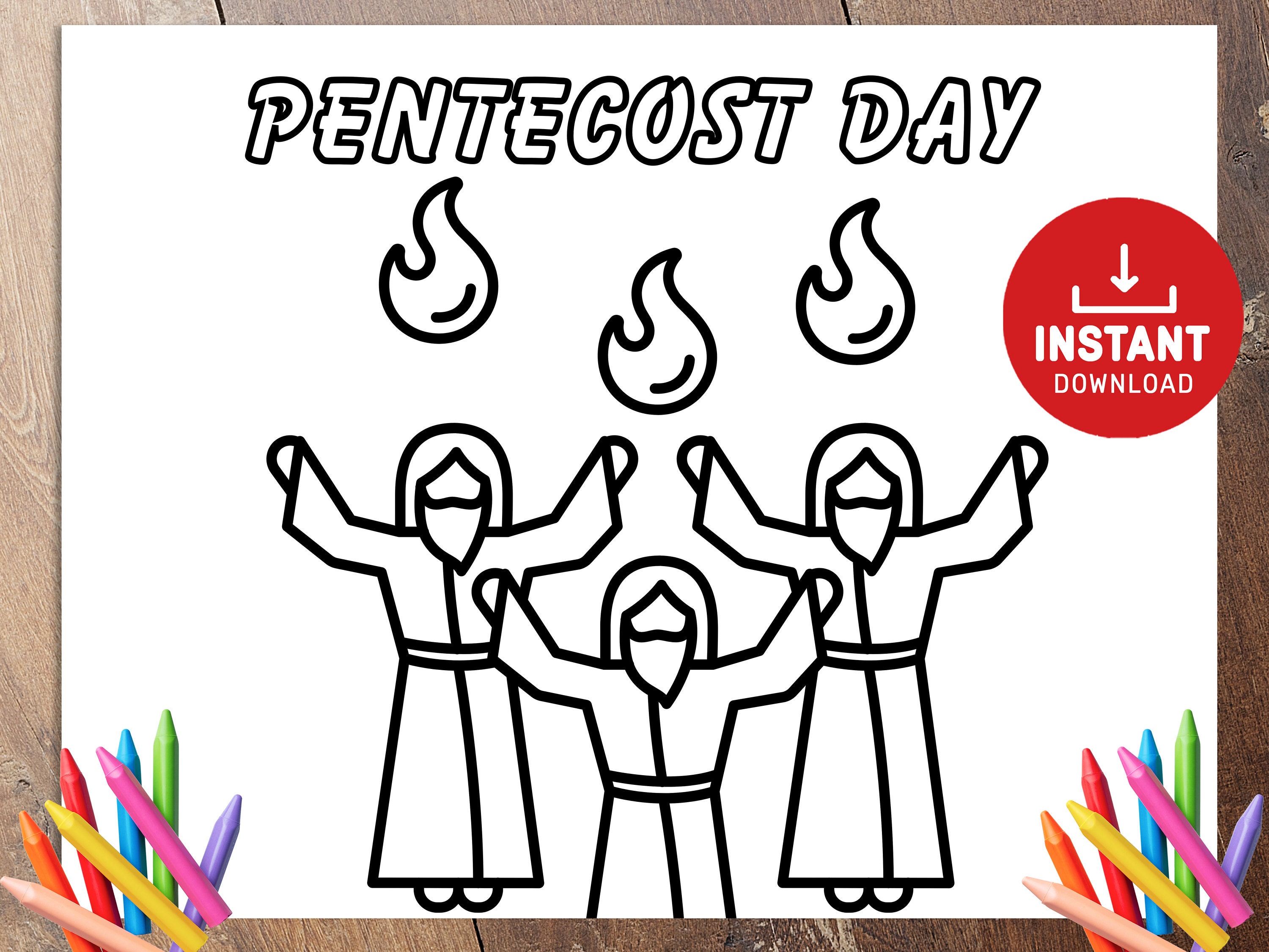 Pentecost Activity Placemat, Acts 2 Bible Lesson, Kid Pentecost Lesson ...