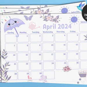 Printable Calendars, Printable Kids Calendars, 2024 Calendars ...