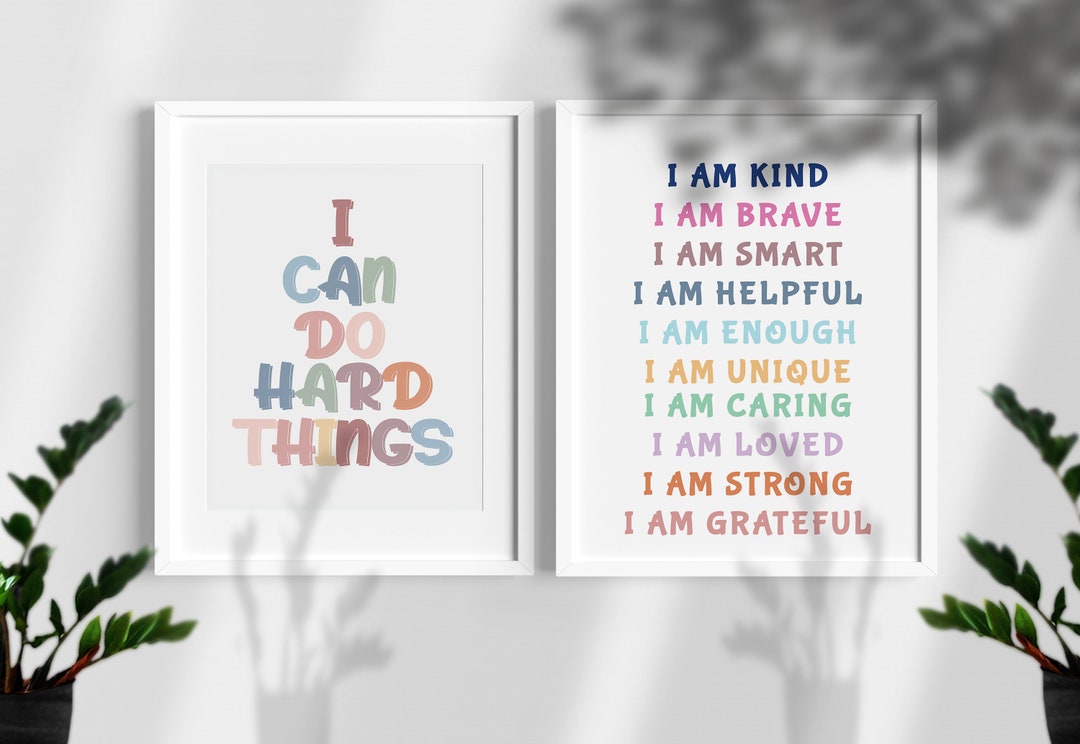 Affirmations for Kids, Classroom Posters, I Am Affirmations, Playroom ...
