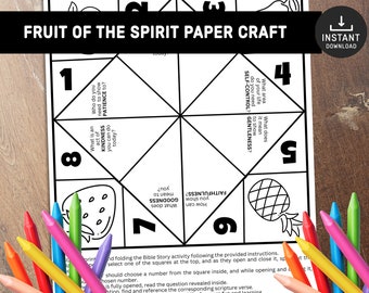 Fruit of the Spirit Cootie Catcher Sunday School Bible Activity - Etsy