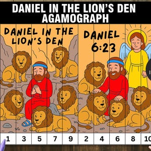 Daniel in the Lions Den Agamograph, Bible Craft for Kids, Daniel Craft ...