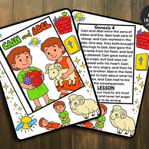Cain and Abel Mini Book: Bible Story Craft (digital Download) - Etsy
