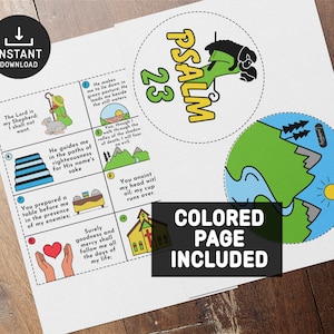 Psalm 23 Bible Story Activity, Sunday School Craft, Printable Paper ...
