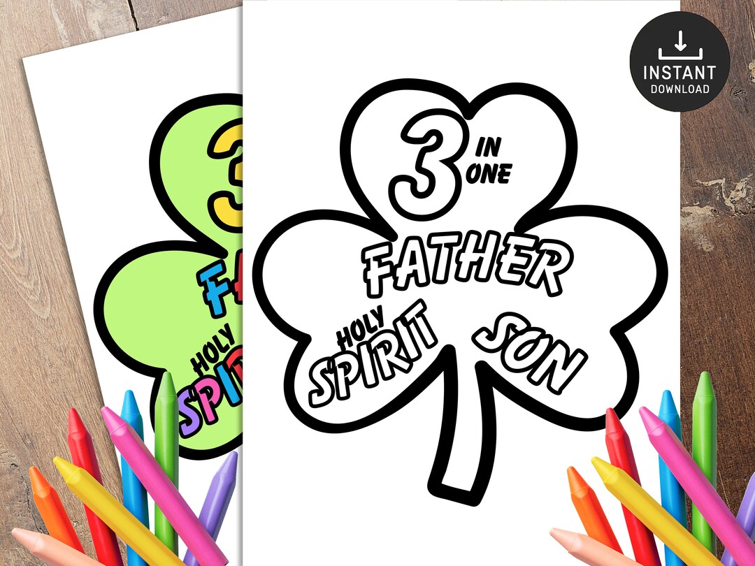 St. Patricks Day Sunday School Craft, Holy Trinity, Shamrock Bible ...