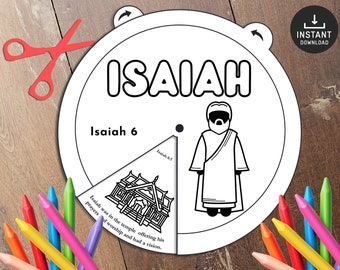 Adam and Eve Coloring Wheel, Printable Bible Activity, Watercolor, Kids ...