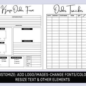 Editable Order Forms Bundle, Tshirt, Tumbler, Invoice Template ...