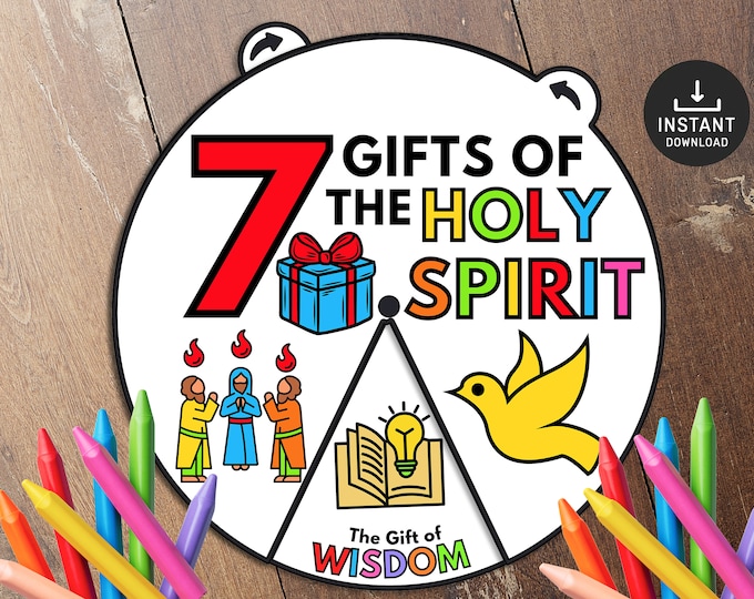 Pentecost Holy Spirit Comes Bible Wheel Craft Sunday School Lesson for ...